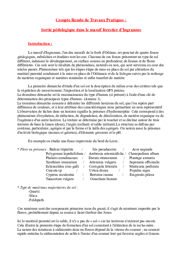 Compte Rendu de Travaux Pratiques