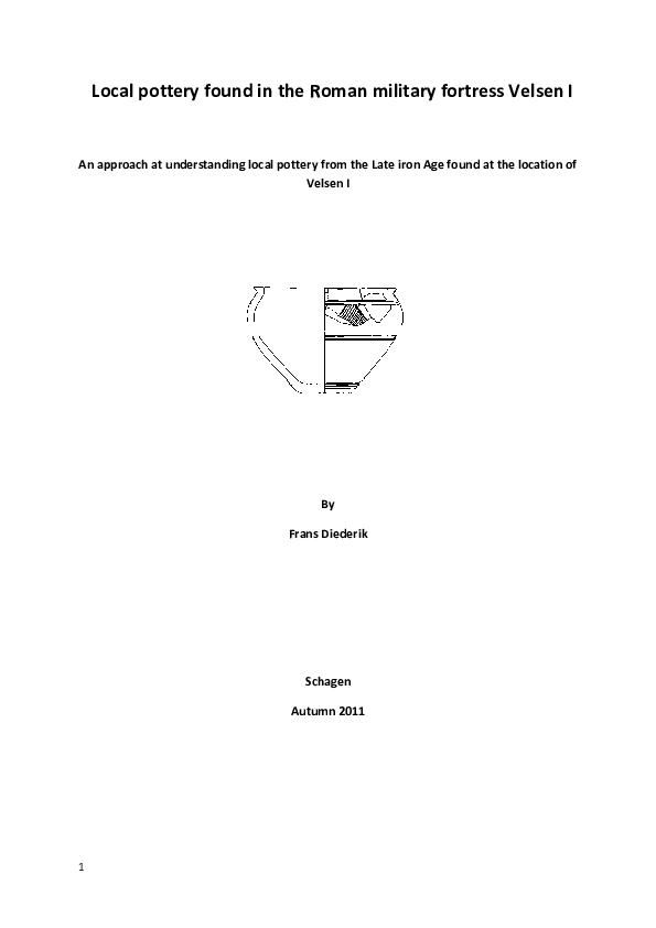 (PDF) IJzertijd aardewerk in Noord-Holland , Analyse van het ...