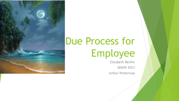 (PPT) Due Process for Employee presentation power point