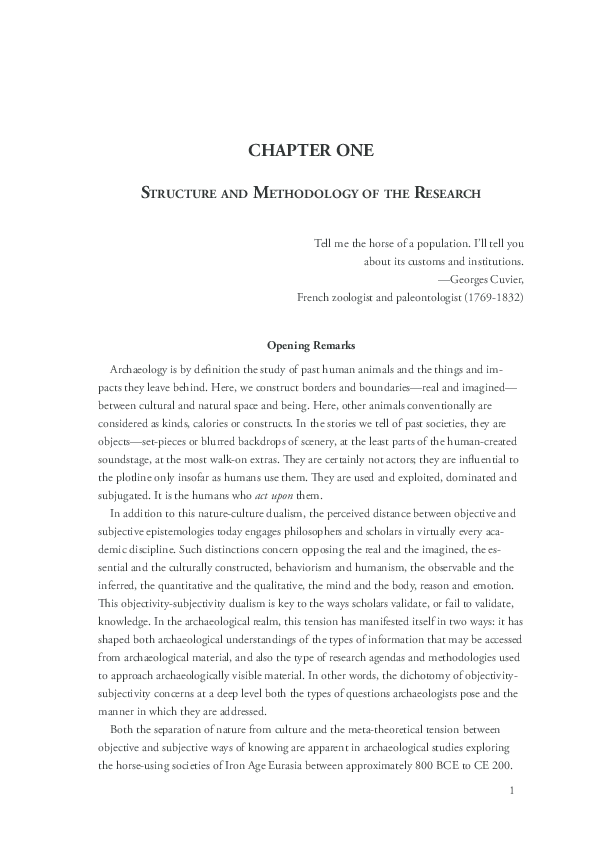 (PDF) CHAPTER ONE: Structure and Methodology of the Research