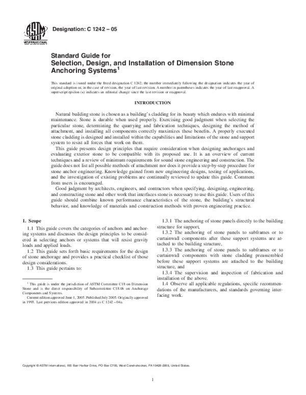 (PDF) Standard Guide for Selection, Design, and Installation of ...