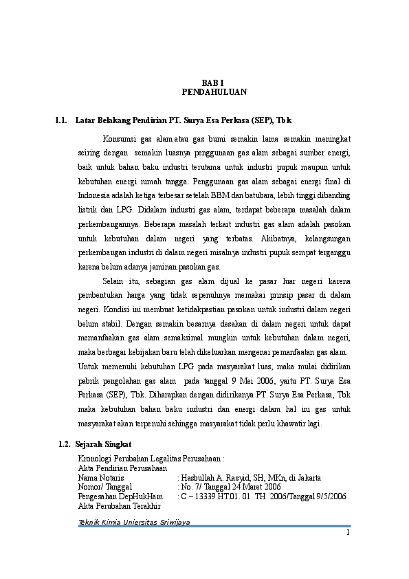 (DOC) Proses pembuatan LPG di PT SEP