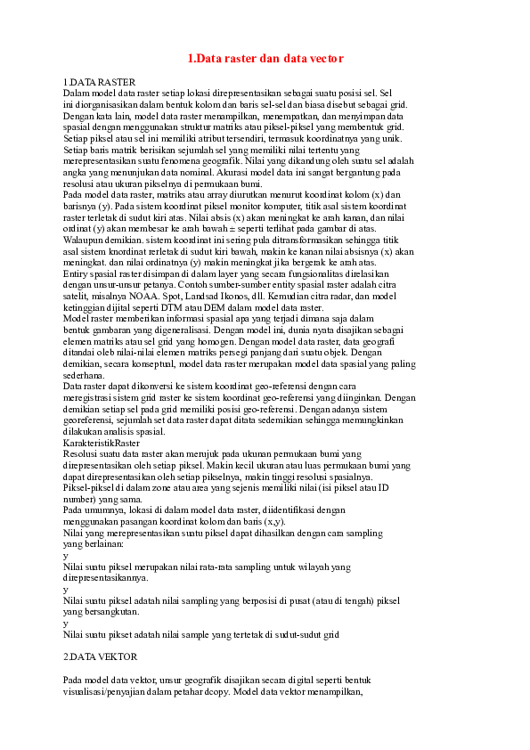 (DOC) Data raster dan data vector