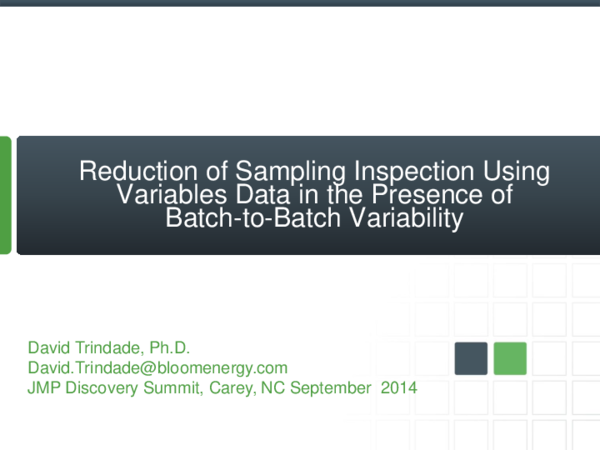 (PDF) Reduction of Sampling Inspection Using Variables Data in the ...