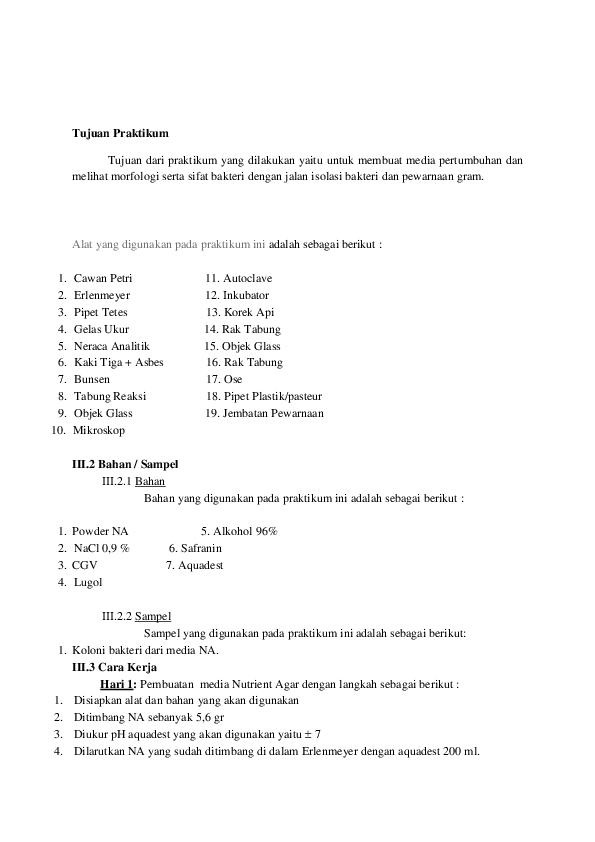 (DOC) Tujuan Praktikum