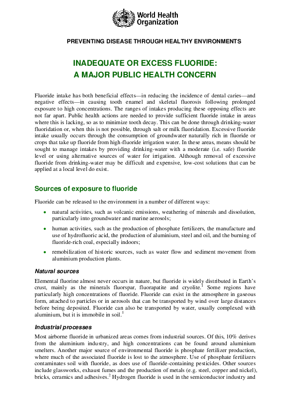(PDF) PREVENTING DISEASE THROUGH HEALTHY ENVIRONMENTS INADEQUATE OR ...