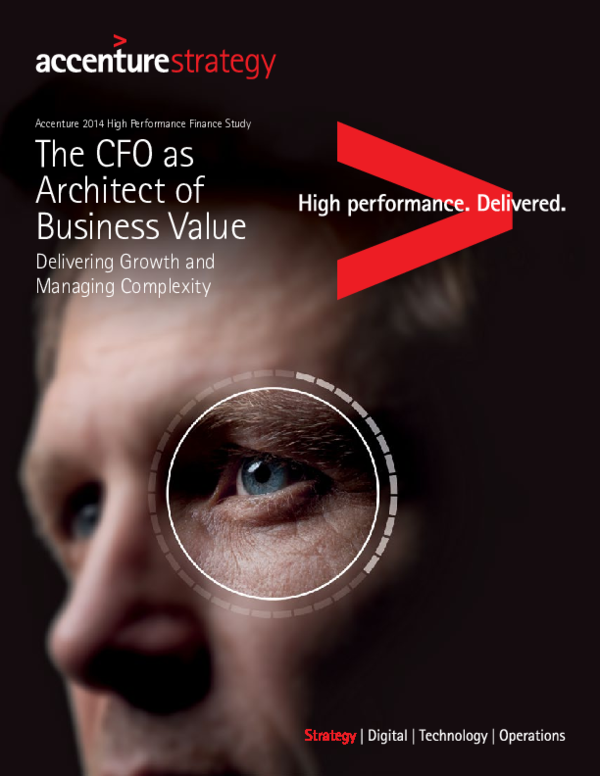 Accenture 2014 High Performance Finance Study 1 Accenture 2014 High ...