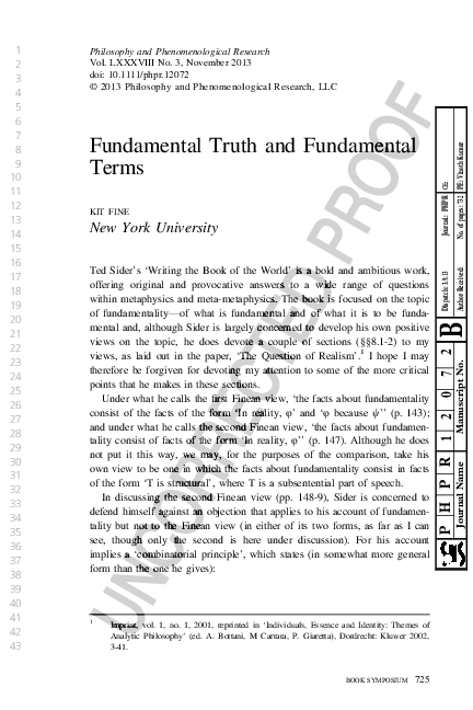 fundamental truth and fundamental terms