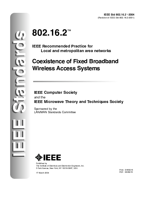 (PDF) IEEE Std 802.16.2 IEEE Recommended Practice for Local and metropolitan area networks ...