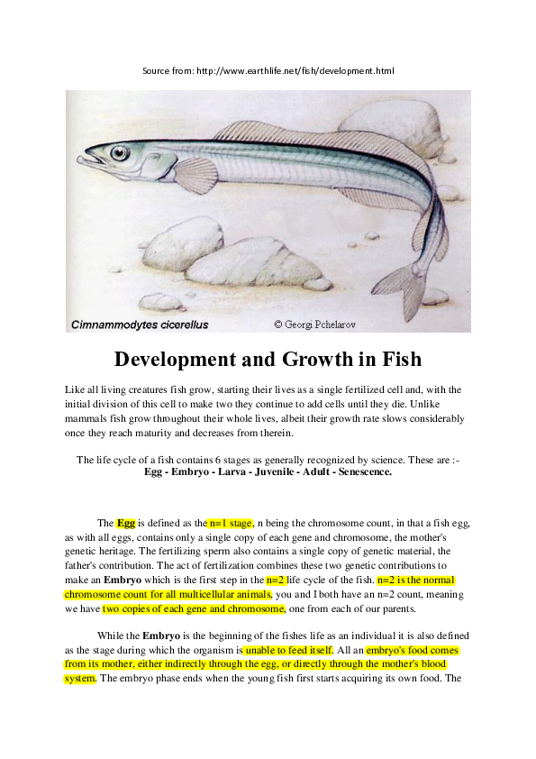 (PDF) Source from Development and Growth in Fish
