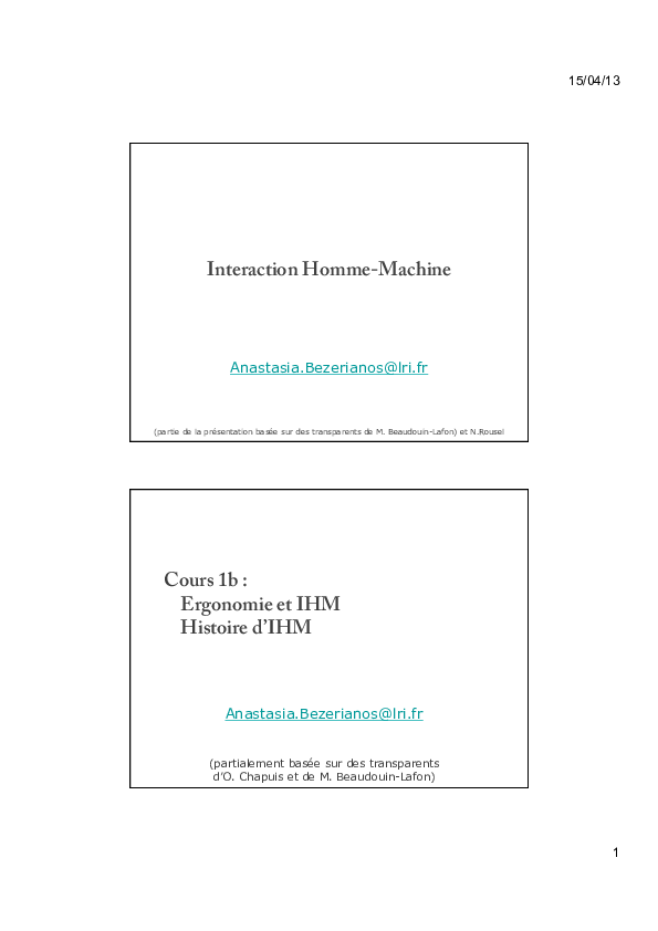interface homme machine cours pdf