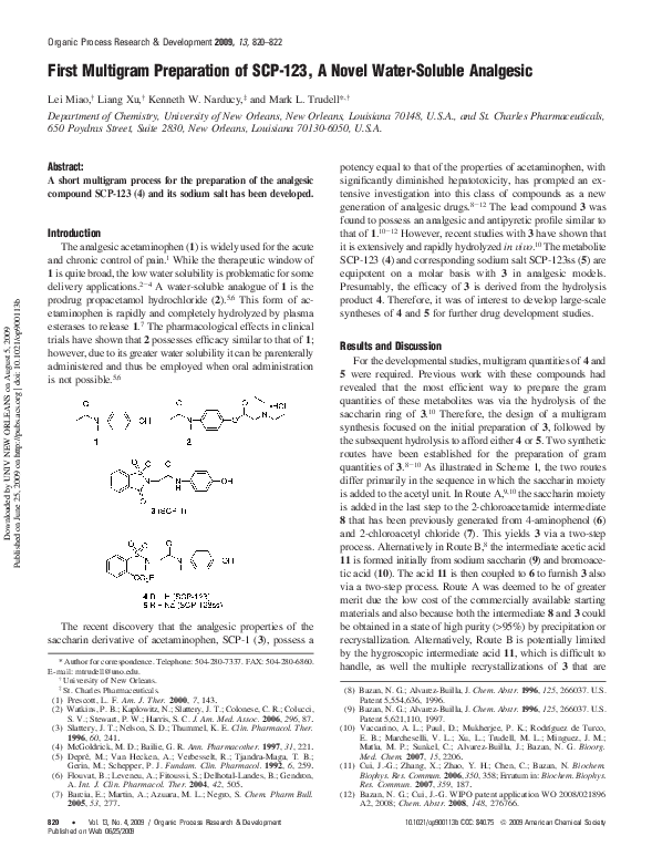 (PDF) First Multigram Preparation of SCP-123, A Novel Water-Soluble ...