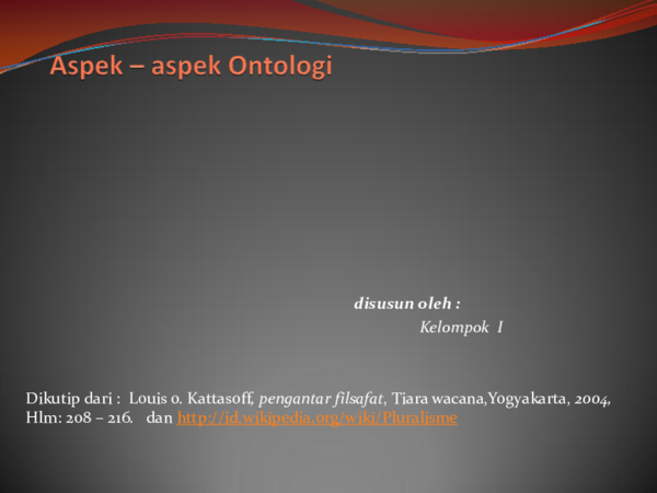(PPT) aspek" ontologi