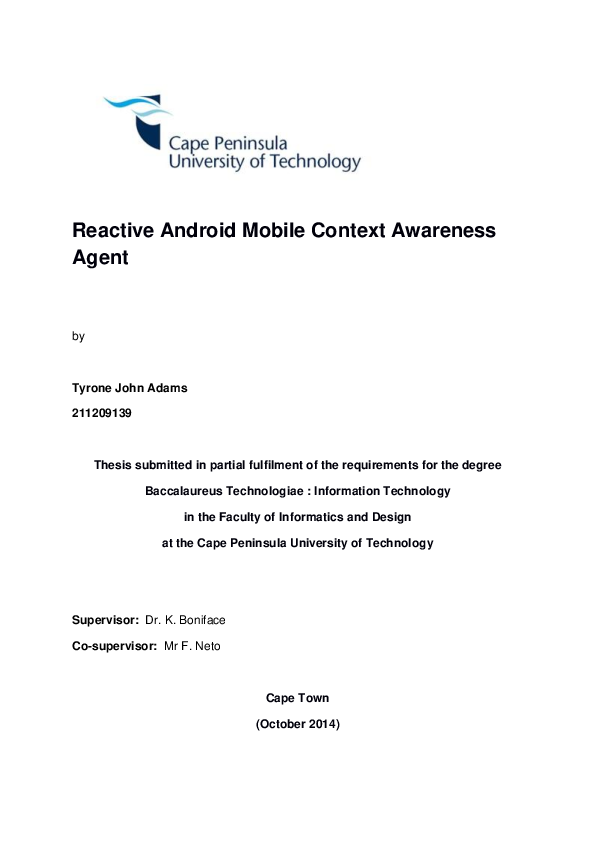 Doc Reactive Android Mobile Context Awareness Agent