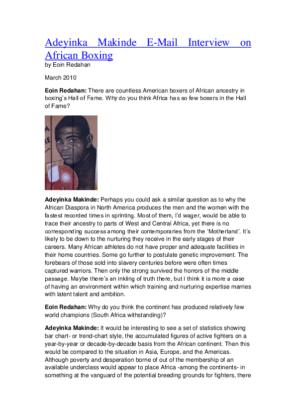 (PDF) Interview with Ringside Report