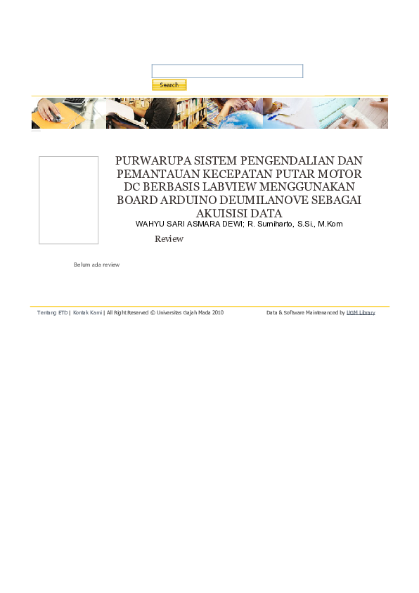 (PDF) PURWARUPA SISTEM PENGENDALIAN DAN PEMANTAUAN KECEPATAN PUTAR ...