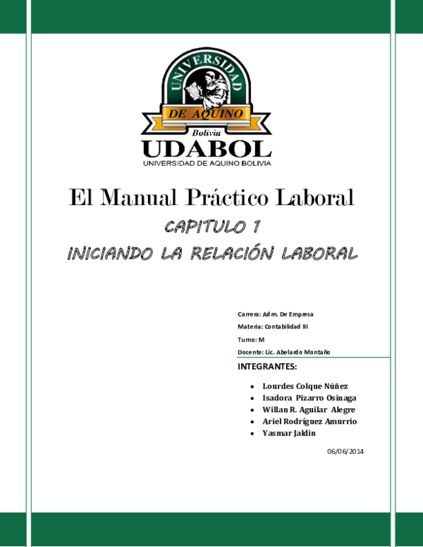 (DOC) Informe de Contabilidad