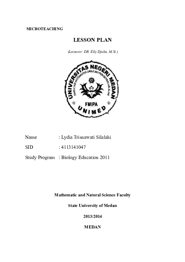 (DOC) MICROTEACHING LESSON PLAN