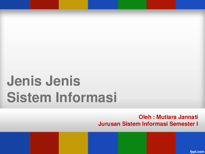 (PPT) Jenis-Jenis Sistem Informasi