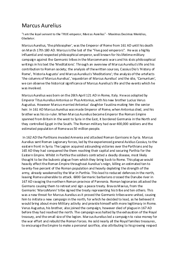 (DOC) Marcus Aurelius