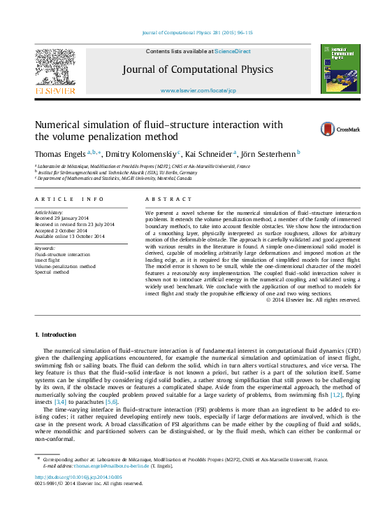 Pdf Numerical Simulation Of Fluid Structure Interaction With The