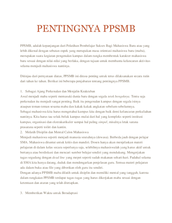 (DOC) PENTINGNYA PPSMB