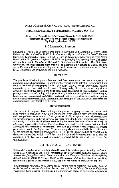 (PDF) DATA COMPRESSION AND CRITICAL POINTS DETECTION USING NORMALIZED ...