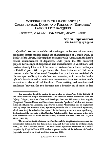 (PDF) ”Wedding Bells or Death Knells? Cross-Textual Doom and Poetics in ...