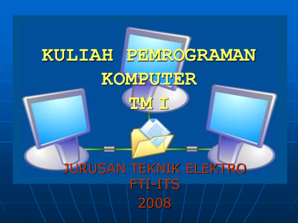 (PPT) KULIAH PEMROGRAMAN KOMPUTER slide 1