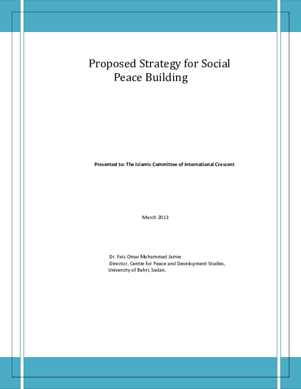 (DOC) Proposed Strategy for Social Peace-building