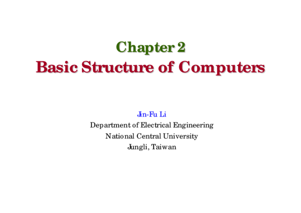 (PDF) Jin- Basic Structure of Computers Basic Structure of Computers