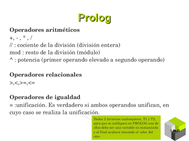 (PDF) Prolog Operadores aritméticos