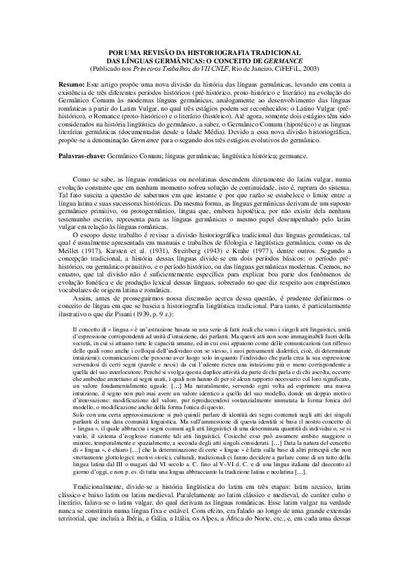 (PDF) POR UMA REVISÃO DA HISTORIOGRAFIA TRADICIONAL DAS LÍNGUAS ...