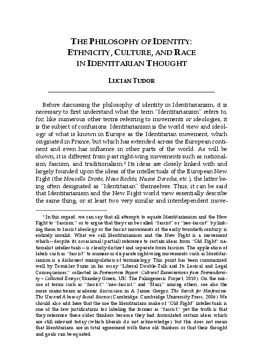 (PDF) The Philosophy of Identity: Ethnicity, Culture, and Race in ...