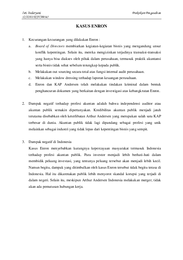 (DOC) KASUS ENRON