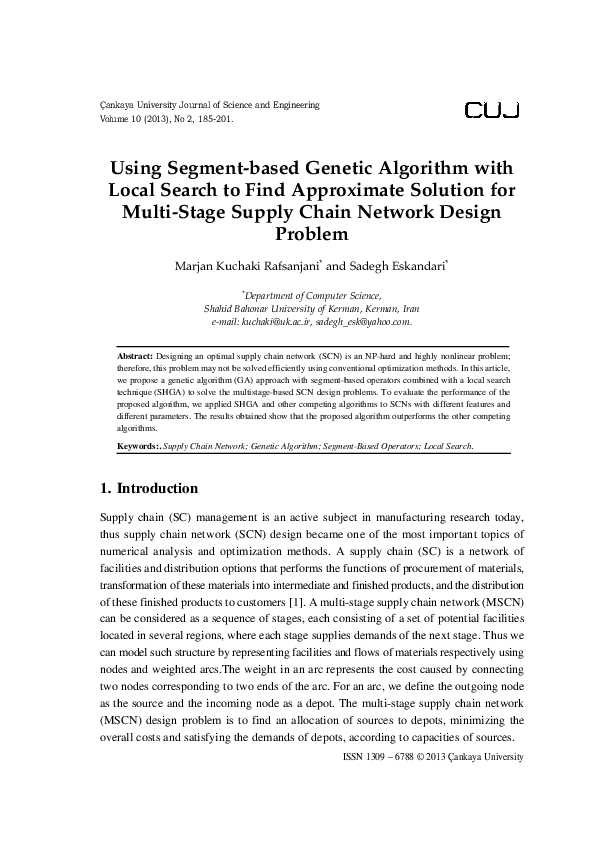 Pdf Using Segment Based Genetic Algorithm With Local Search To Find