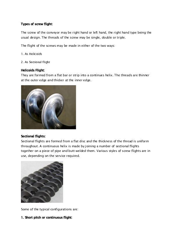 (DOC) Types of screw flight