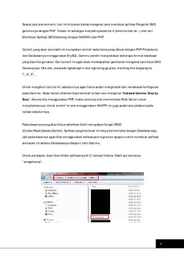 (PDF) Membuat Aplikasi SMS Gateway dengan GAMMU dan PHP