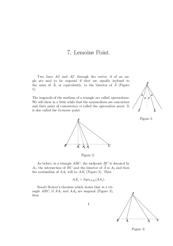 (PDF) 7 Lemoine point geometry