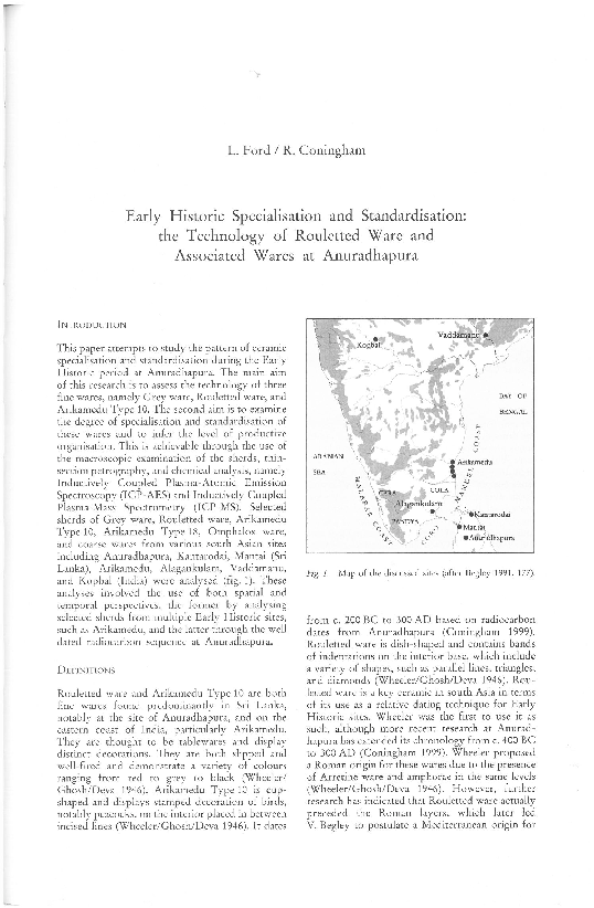 (PDF) Early Historic specialisation and standardisation: the technology ...