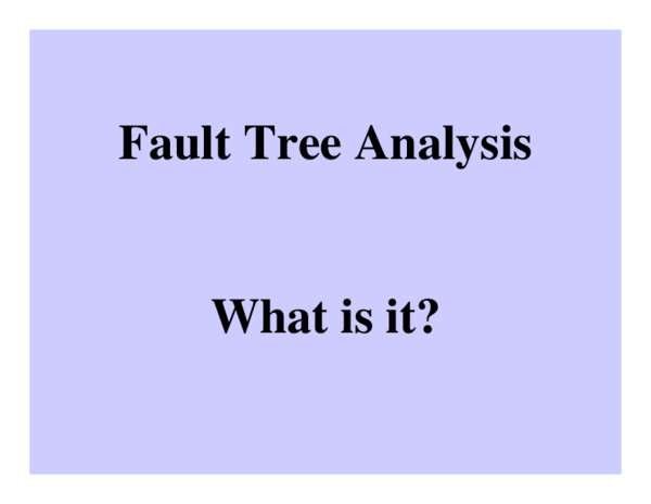 (PDF) Fault Tree Analysis | Dwi Pradnyana - Academia.edu
