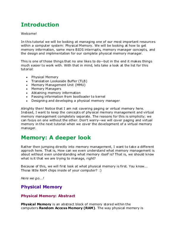 (DOC) physical memory management