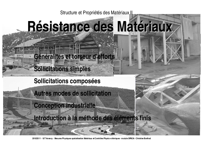 (PDF) Résistance des Matériaux