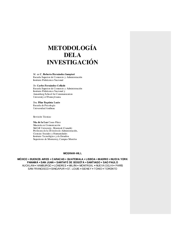 (PDF) Metodologia de la investigación sampieri