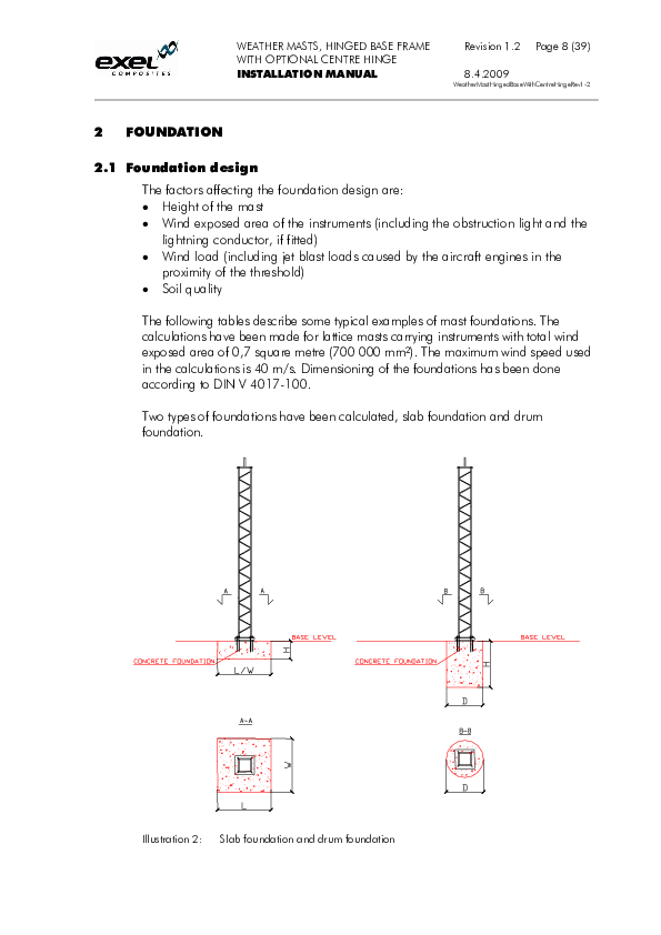 (PDF) WEATHER MASTS, HINGED BASE FRAME