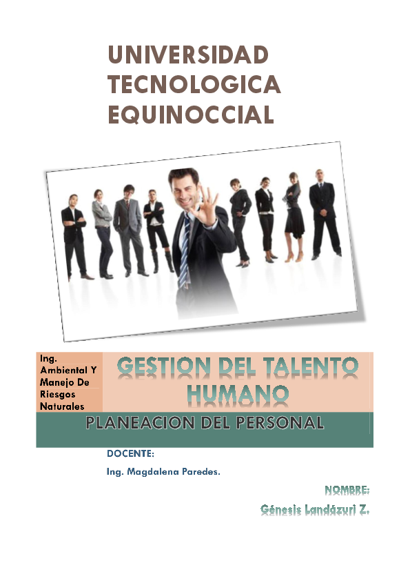 (PDF) PLANEACION DEL PERSONAL