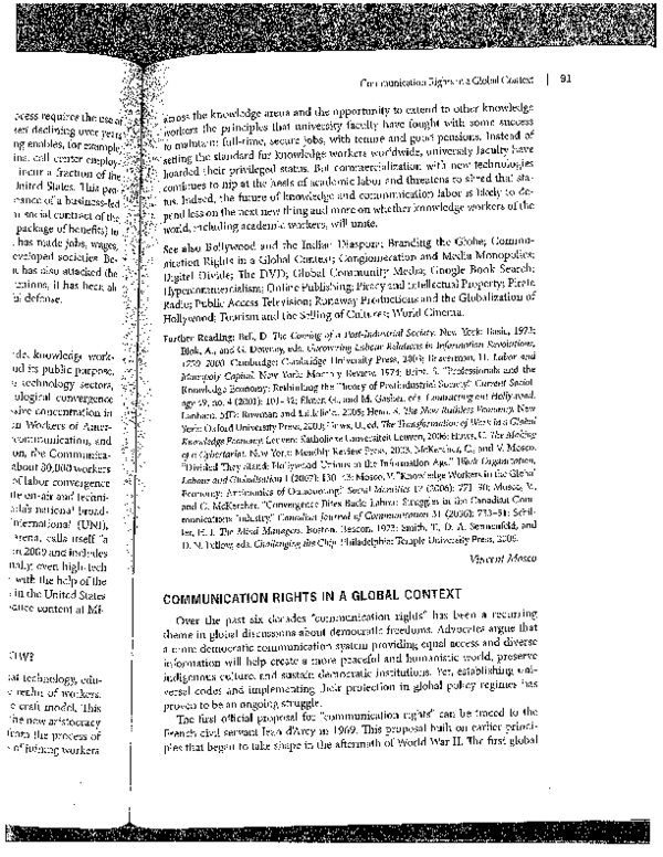 (PDF) Communication Rights In a Global Context