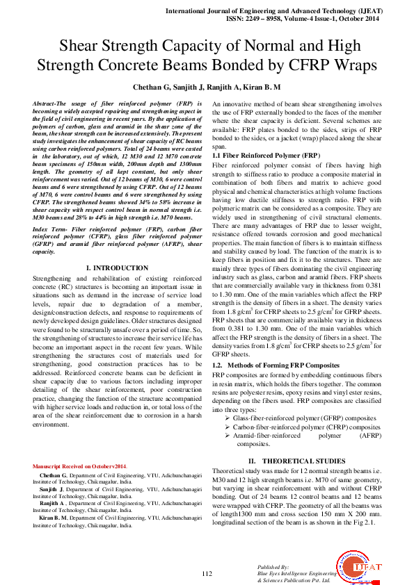 (PDF) Shear Strength Capacity of Normal and High Strength Concrete ...