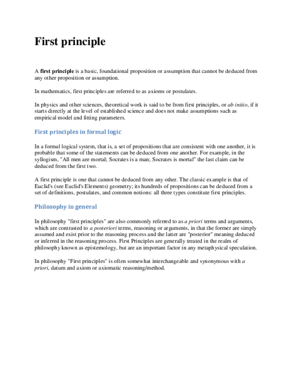 (DOC) First principle