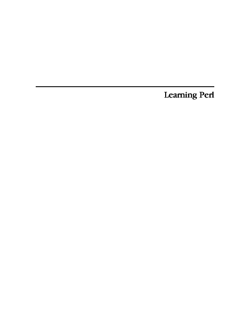 (PDF) Learning perl